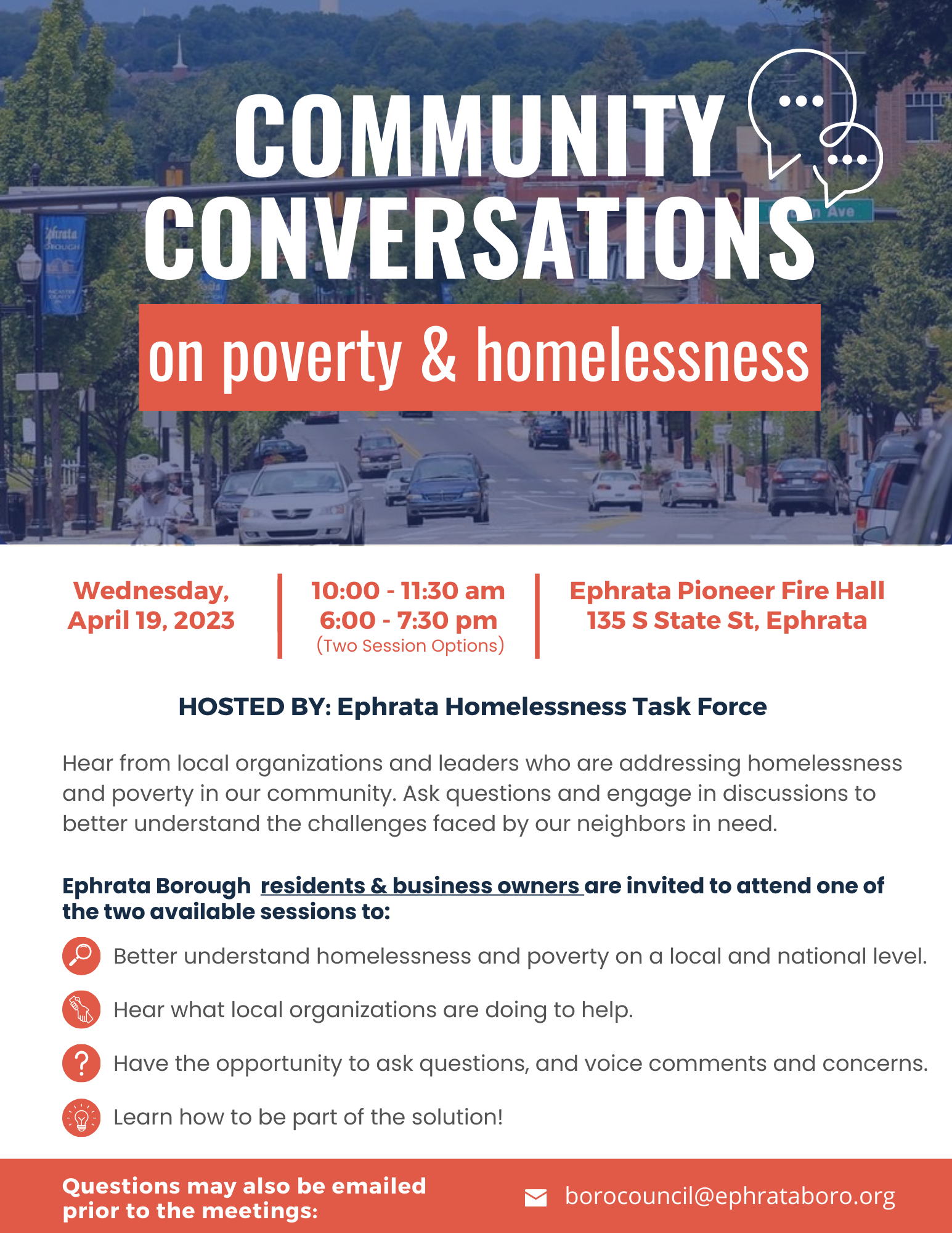 Community Conversations on Poverty & Homelessness - Mainspring of Ephrata