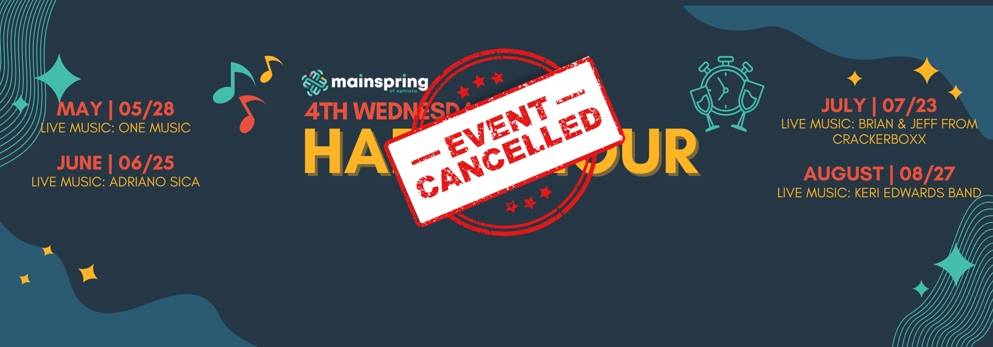 4th Wednesday Happy Hour ~ May 2025 - Mainspring of Ephrata